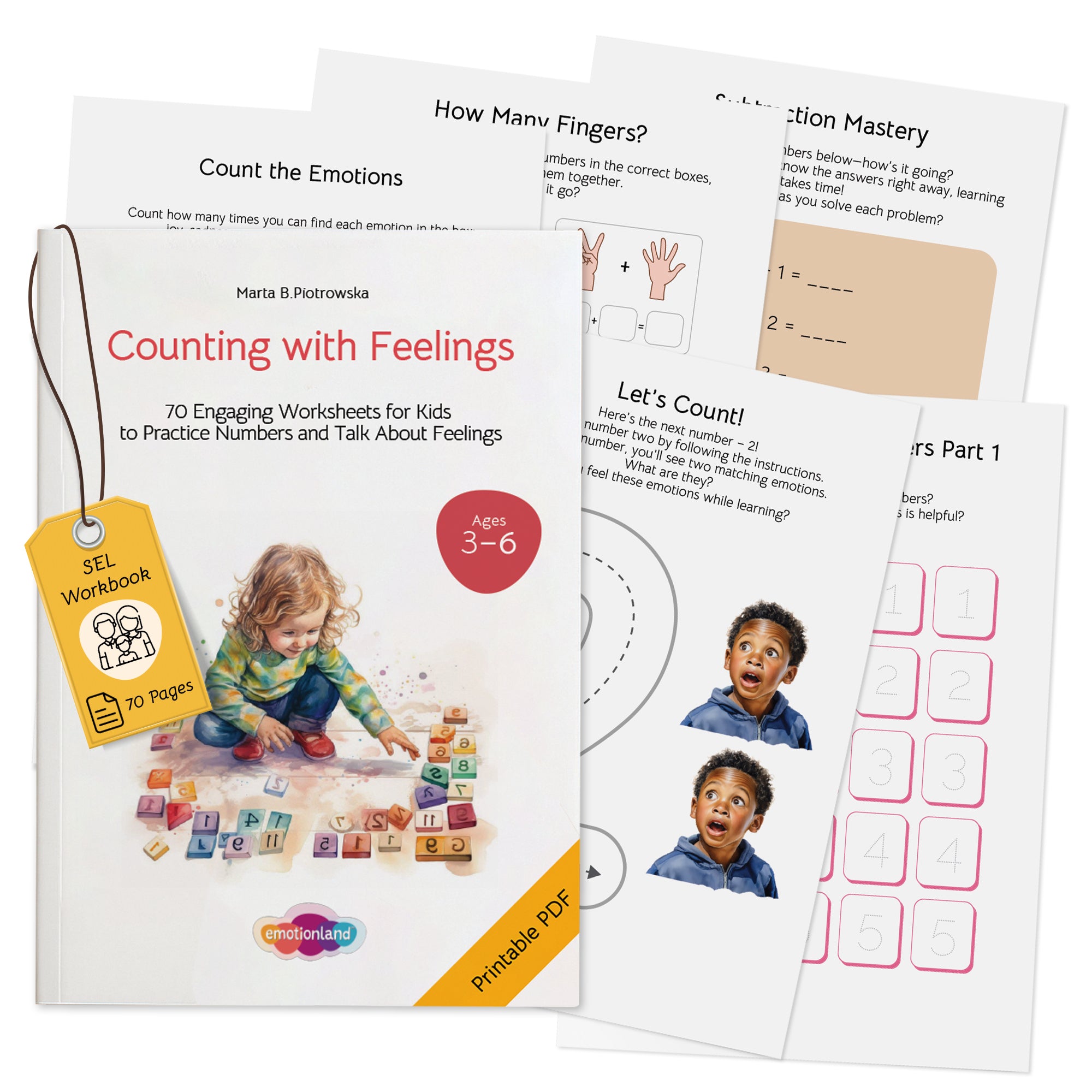 Counting with Feelings Workbook: Where Math Meets Emotions (Ages 3-6 ...